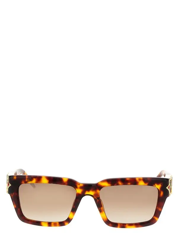 Casablanca Tortoiseshell Square Metope Sunglasses - Brown