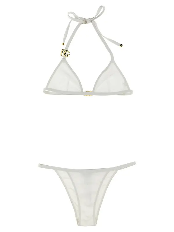 Dolce & Gabbana Dg' One-piece Swimsuit - White