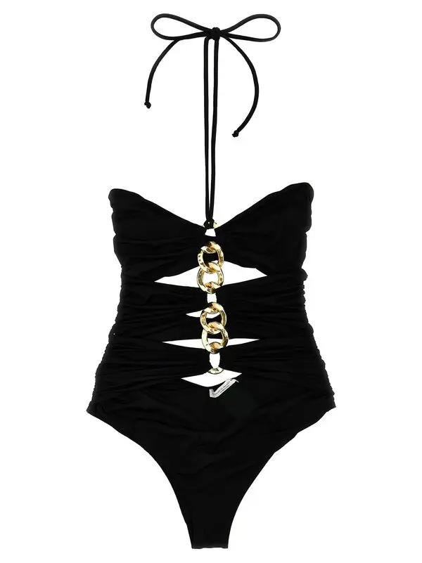 Elisabetta Franchi Chain One-piece Swimsuit - Black