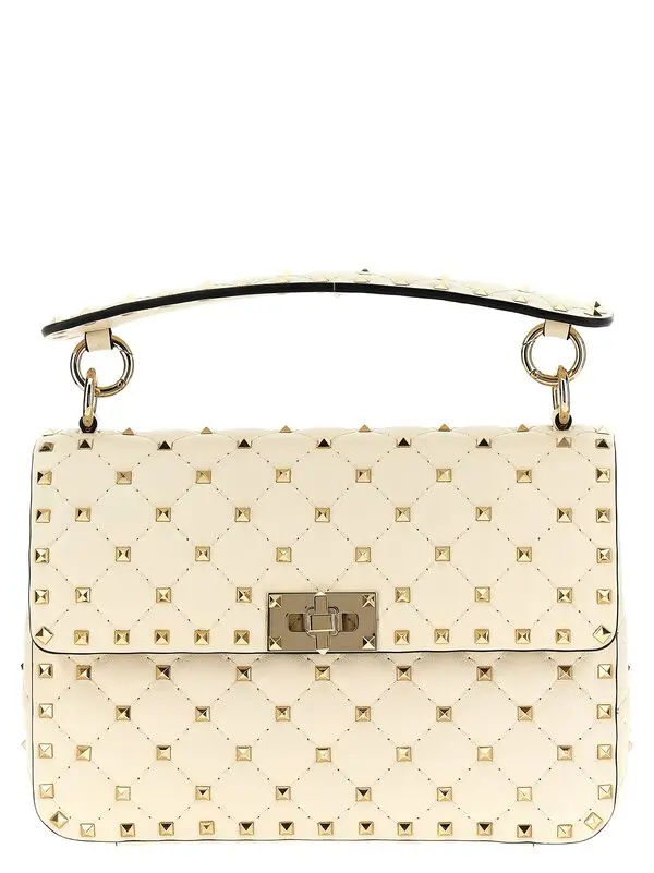 Valentino Garavani Rockstud Spike Shoulder Bag - White