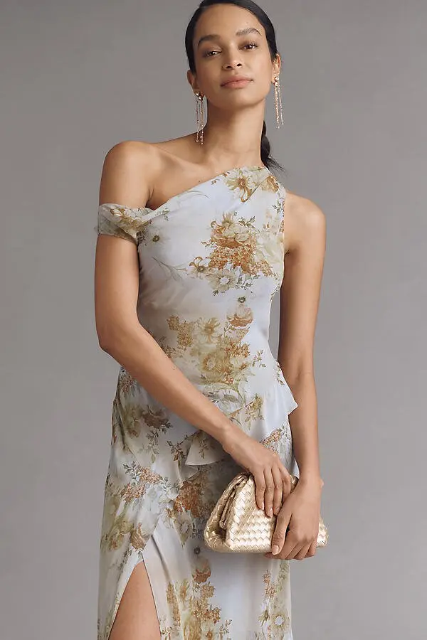 Bec & Bridge Rahni One-Shoulder Midi Dress In Blue - 49% Off | Editorialist