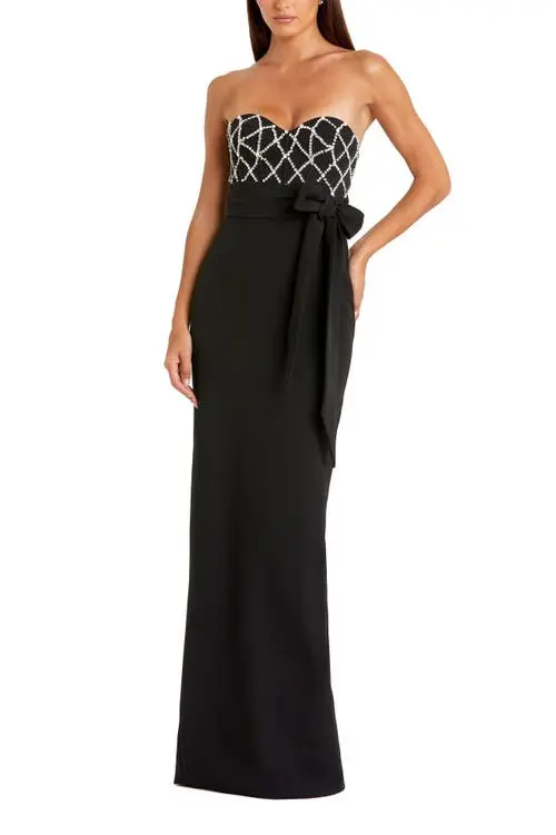 Mac Duggal Embellished Gown - Black