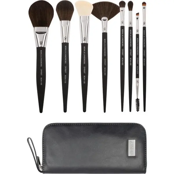 OMNIA BRUSH Pro Travel 8pc Makeup Brush Set - Black