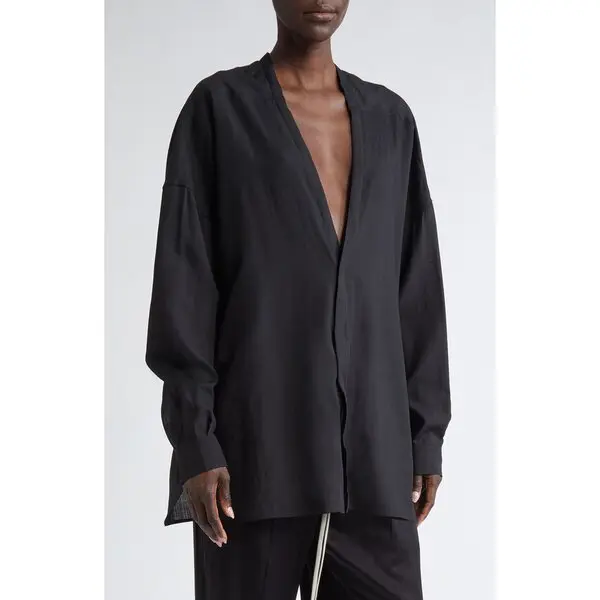 Rick Owens Lido Larry Virgin Wool Shirt