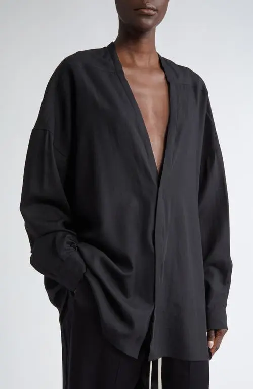 Rick Owens Lido Larry Virgin Wool Shirt