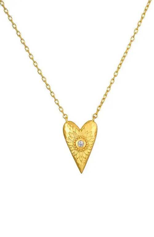 SATYA JEWELRY Infinitely Loved Heart Pendant Necklace - Gold