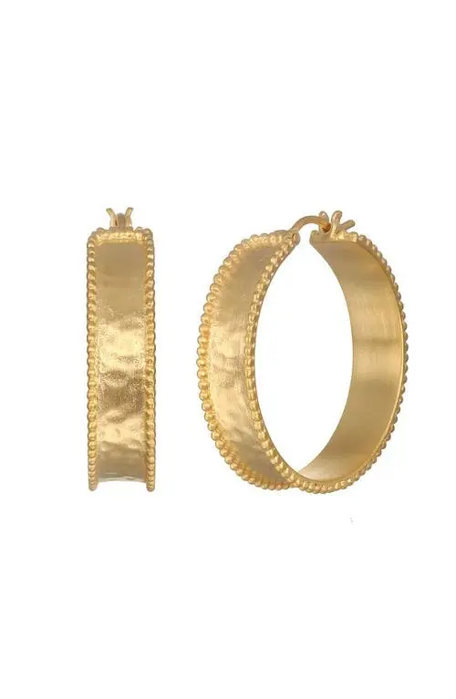 SATYA JEWELRY Bold Spirit Hoop Earrings - Gold