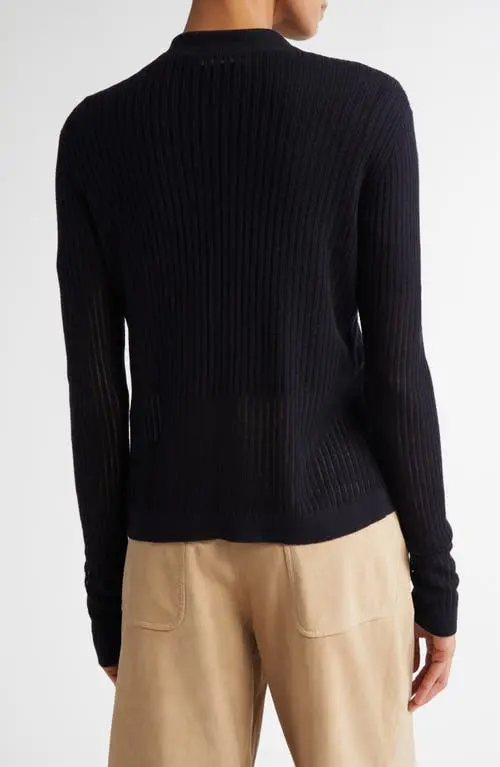Max Mara Kassel Silk & Wool Rib Cardigan