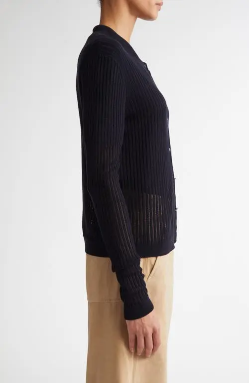 Max Mara Kassel Silk & Wool Rib Cardigan
