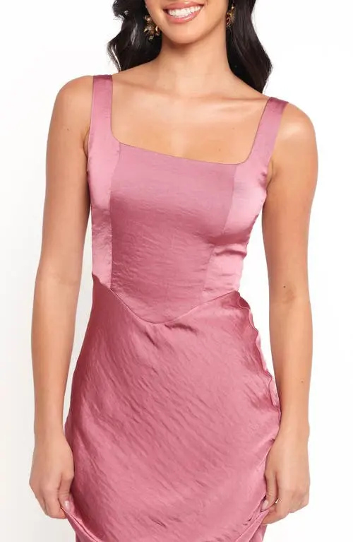PETAL & PUP Emile Hammered Satin Maxi Dress