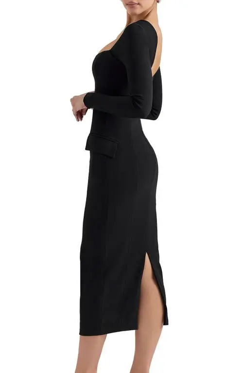 house of cb ella dress black Long Sleeve Midi - 9/19/2025 The Dress: Blue Black Size in EURO (Note - These shoes match the size chart, but if your feet are wide, it's best to choose a size larger):39 the mini silhouette is