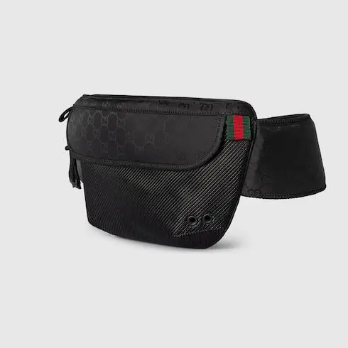 Gucci Nexus Large Belt Bag - Black Gg Nylon