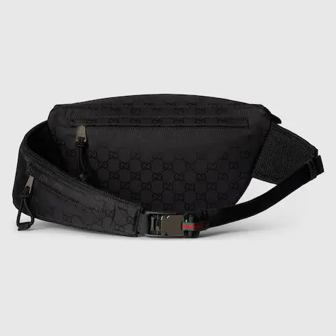 Gucci Nexus Large Belt Bag - Black Gg Nylon