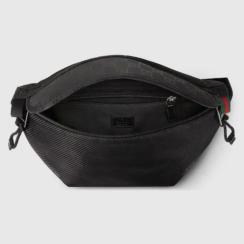 Gucci Nexus Large Belt Bag - Black Gg Nylon