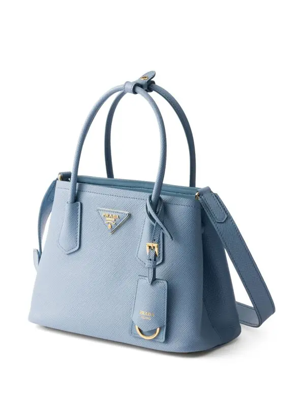 Prada Small Double Tote Bag - Blue