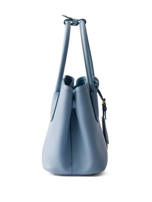 Prada Small Double Tote Bag - Blue