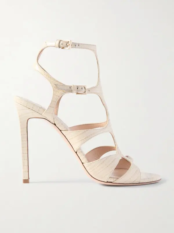 TOM FORD Paradise Snake-effect Leather Sandals