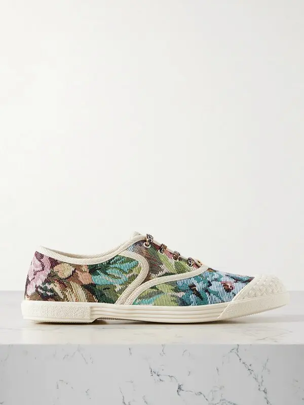 Valentino Garavani Bay Bay Metallic Jacquard Sneakers - Multi
