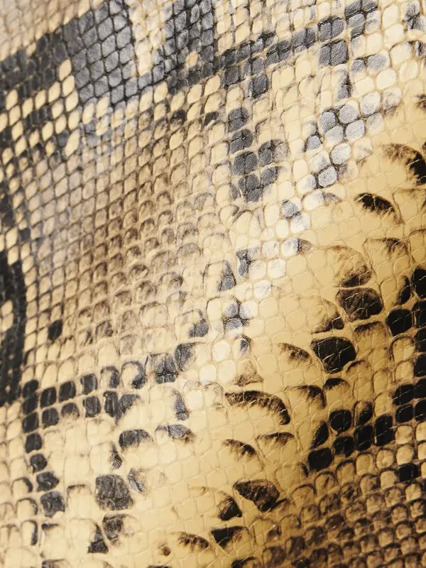 Dries Van Noten Snake-effect Leather Top - Animal Print