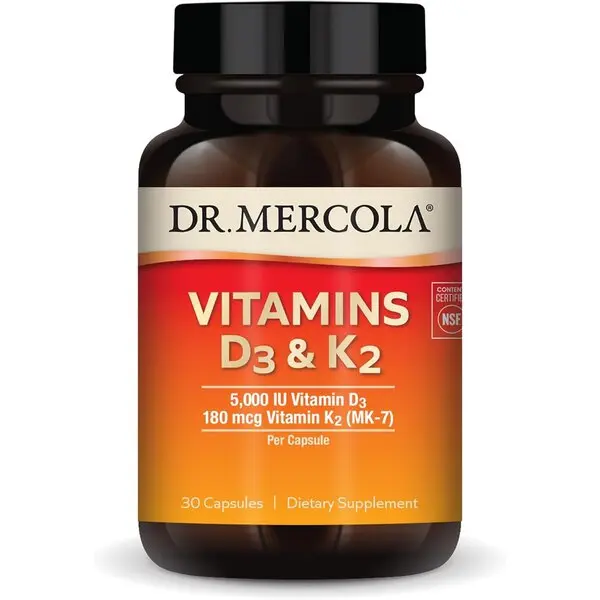 DR. MERCOLA Vitamins D3 And K2 30 Capsules - One-color