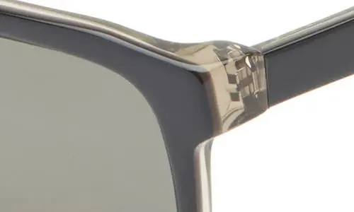 Eyebobs Seymour Glass 52mm Polarized Rectangle Sunglasses - Black/silver/grey