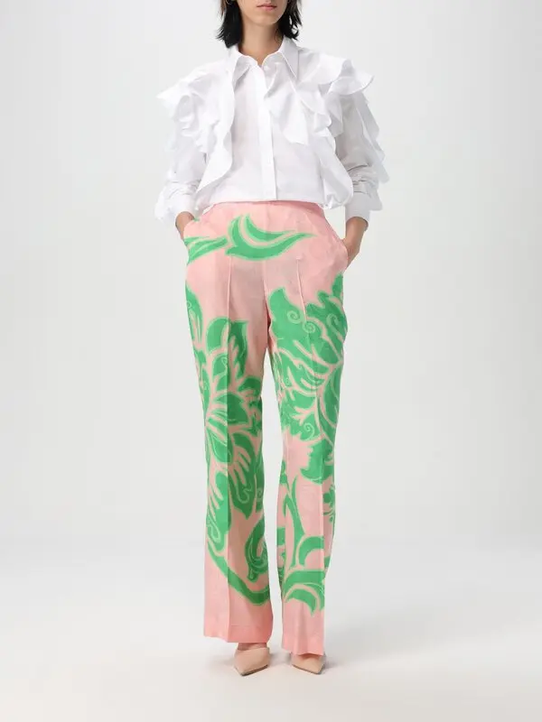 Etro Printed Wide-leg Trousers - Pink