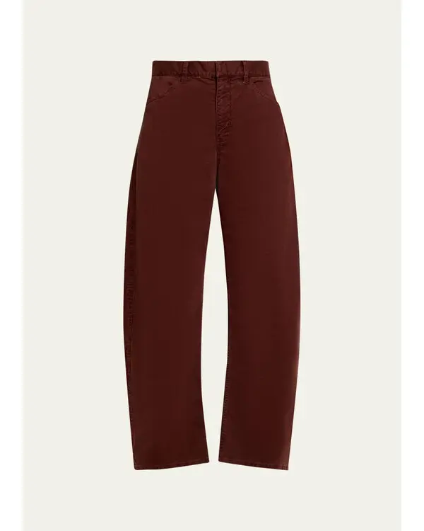 NILI LOTAN Tribeca Straight Leg Pants - Cabernet