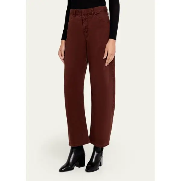 NILI LOTAN Tribeca Straight Leg Pants - Cabernet