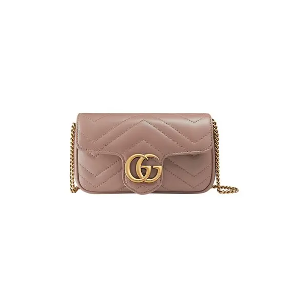 Gucci Marmont Mini Shoulder Bag - Tan