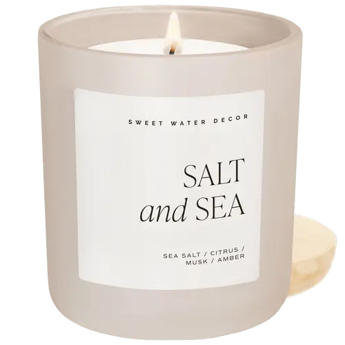 SWEET WATER DECOR 15oz Matte Jar Candlesweet Scents - Salt & Sea