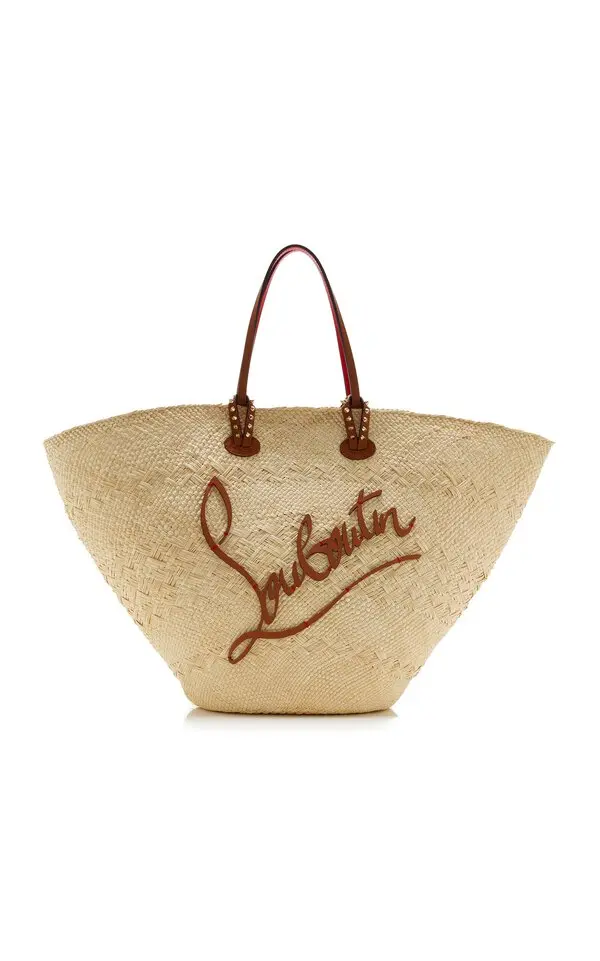 CHRISTIAN LOUBOUTIN Cabata Large Raffia Tote - Neutral