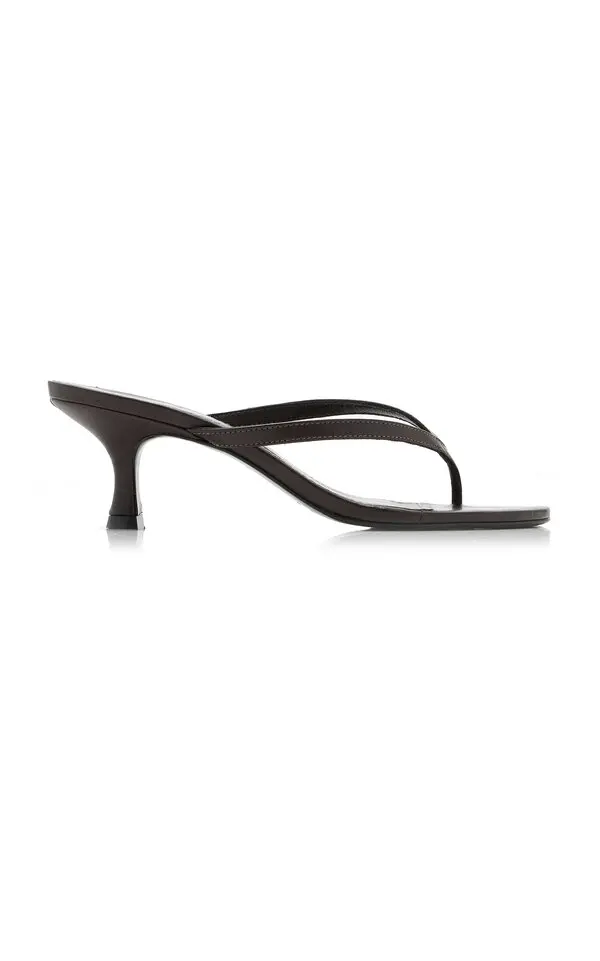 Staud Freja Leather Thong Sandals