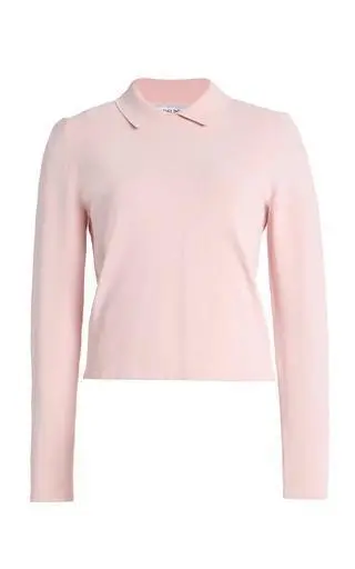 Delpozo Knit Polo Shirt - Pink