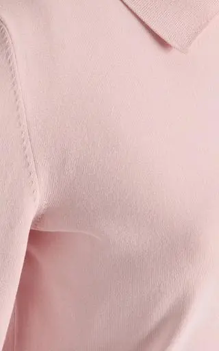 Delpozo Knit Polo Shirt - Pink