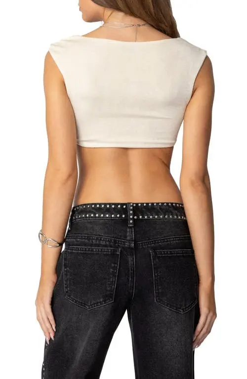EDIKTED Summit Ruched Crop Top
