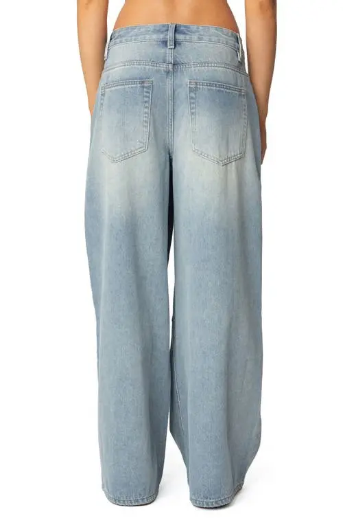 EDIKTED Low Rise Wide Leg Jeans