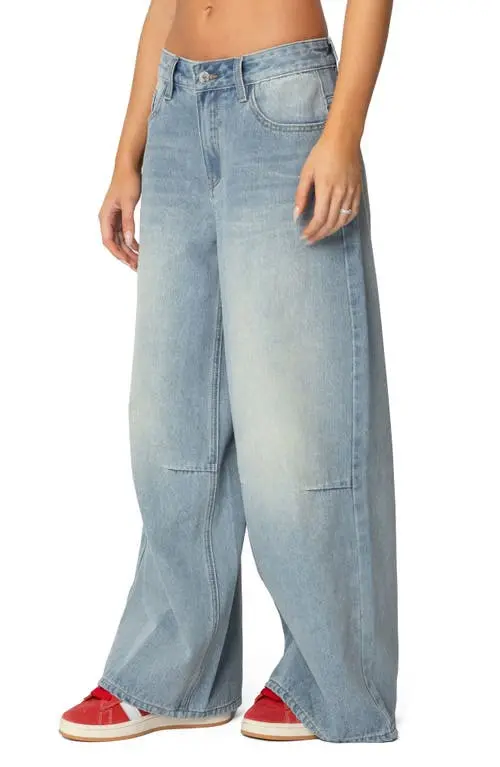 EDIKTED Low Rise Wide Leg Jeans