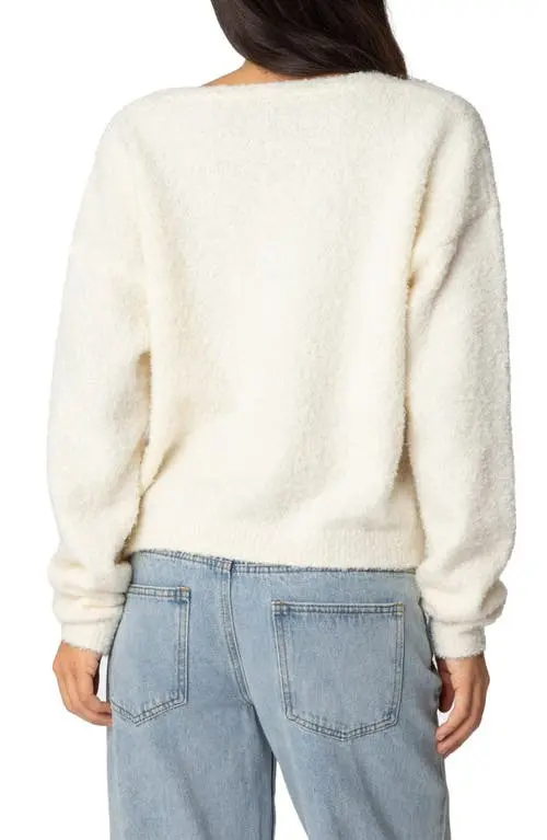 EDIKTED Jade Crop Cardigan - Cream