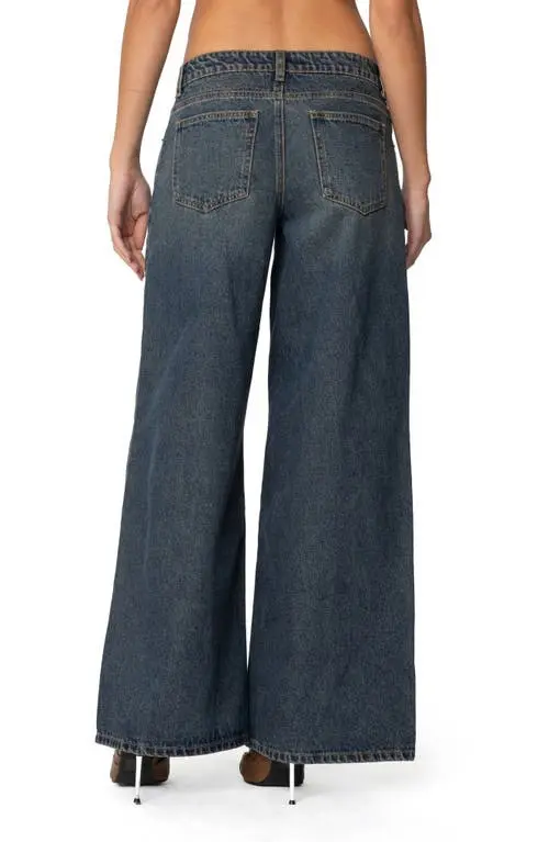 EDIKTED Laney Low Rise Wide Leg Jeans
