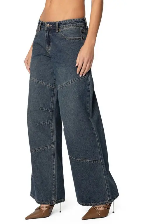 EDIKTED Laney Low Rise Wide Leg Jeans