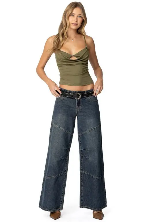 EDIKTED Laney Low Rise Wide Leg Jeans