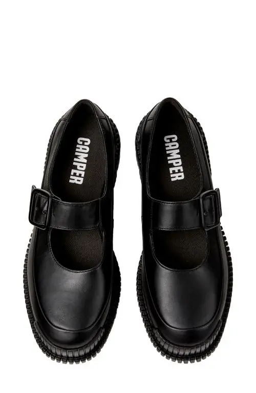 Camper Pix Mary Jane Flat - Black