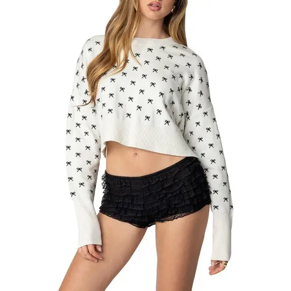 EDIKTED Mayelle Bow Sweater