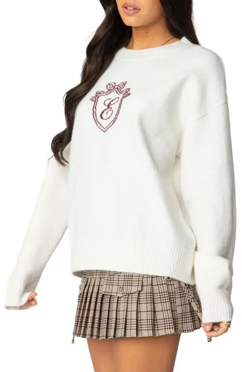 EDIKTED Preppy Crewneck Sweater