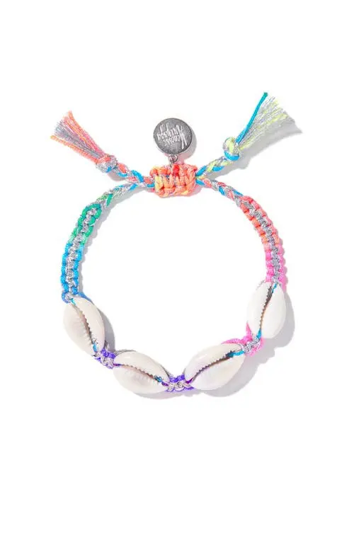 VENESSA ARIZAGA Fantasea Shell Charm Bracelet - Silver Rainbow