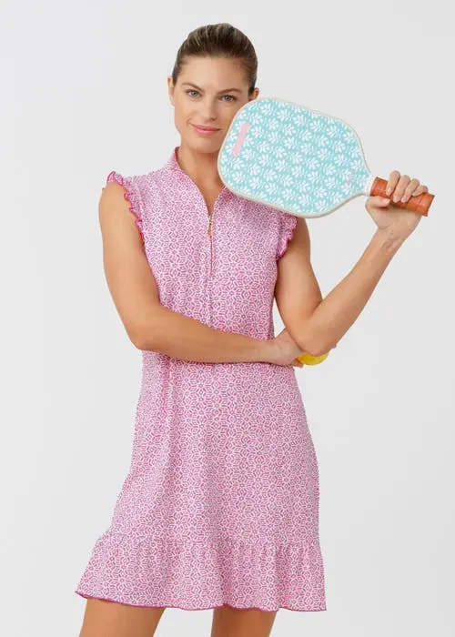 CABANA LIFE Sleeveless Ruffle Sport Dress - Oasis