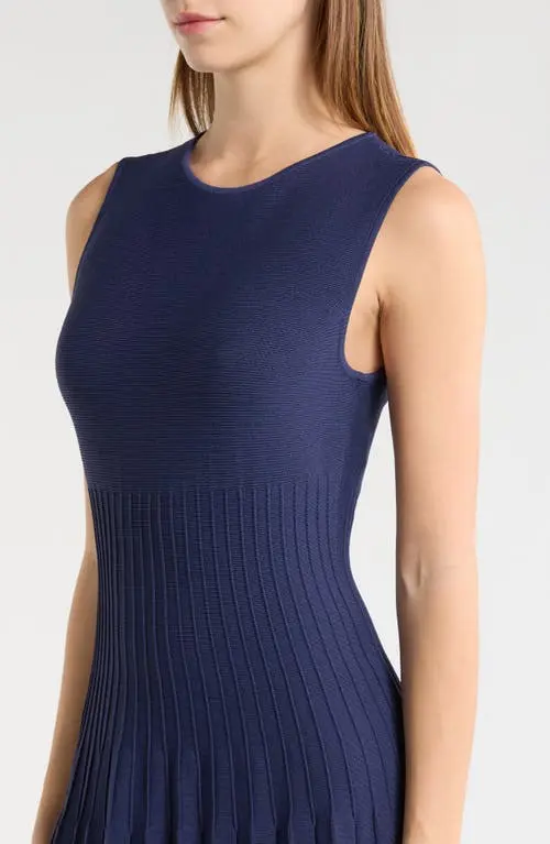 Staud Elyse Pleated Maxi Dress - Navy