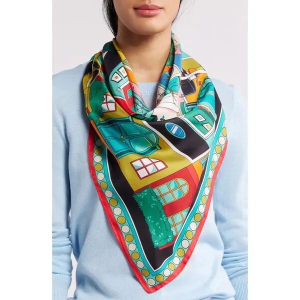Kate Spade New York Townhouse Silk Square Scarf