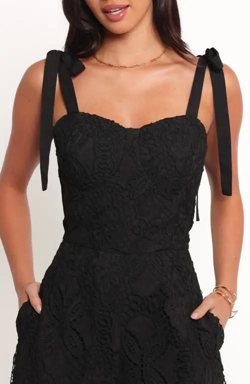 PETAL & PUP Raya Tie Strap Lace Jumpsuit
