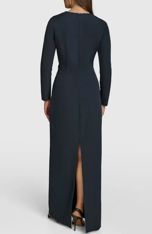 Donna Karan New York Long Sleeve Maxi Dress - Nightfall/ Nightfall |  Editorialist